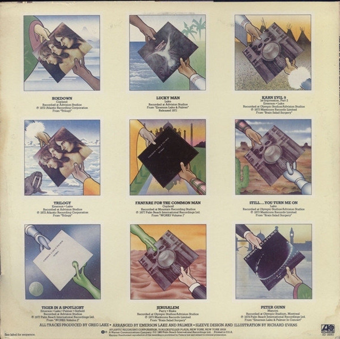 ELP Emerson Lake and Palmer Best of Greatest Hits Vinyl Record Album Lp ...