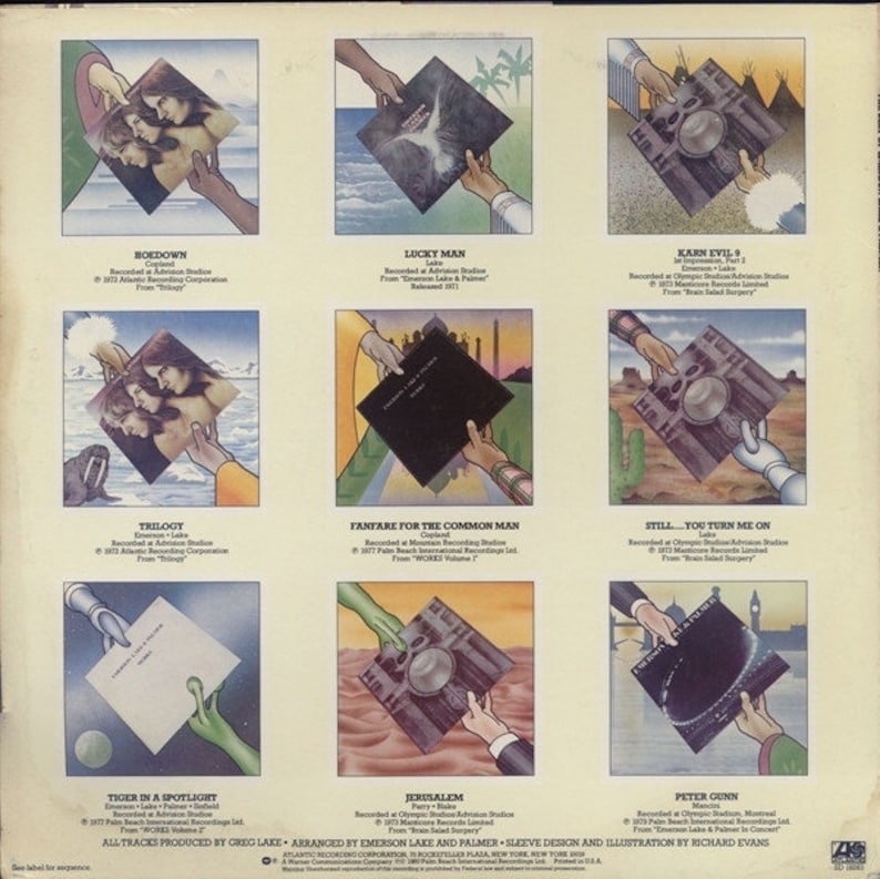 ELP Emerson Lake and Palmer Best of Greatest Hits Vinyl Record Album Lp ...
