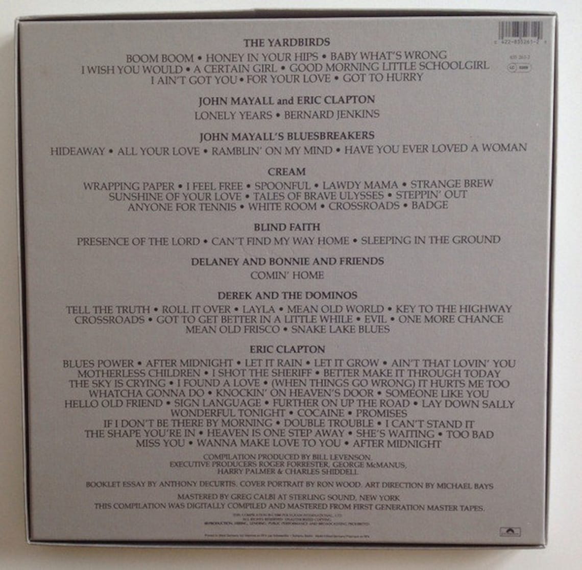 NEW Eric Clapton Crossroads 4CD BOX SET w/ Book Cream Blind | Etsy