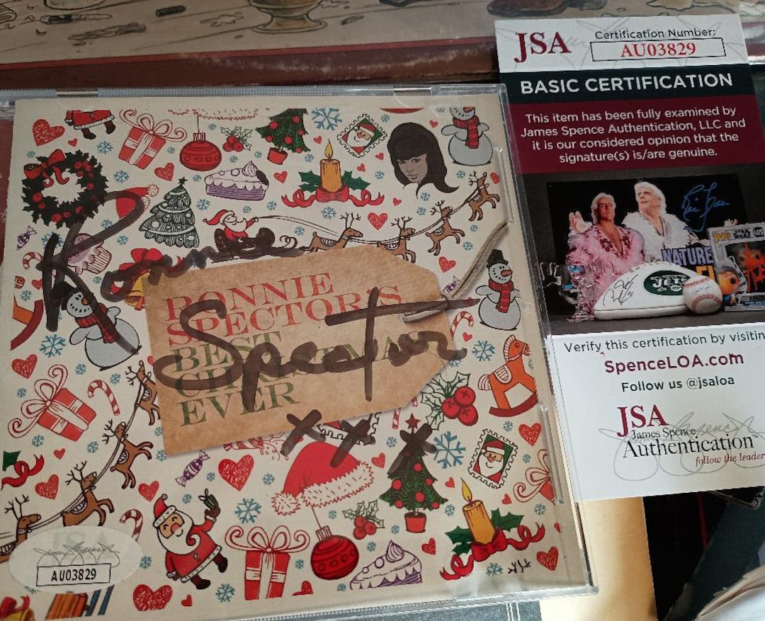 Rare JSA COA Ronnie Spector the Best Christmas Ever Signed Orig Near ...