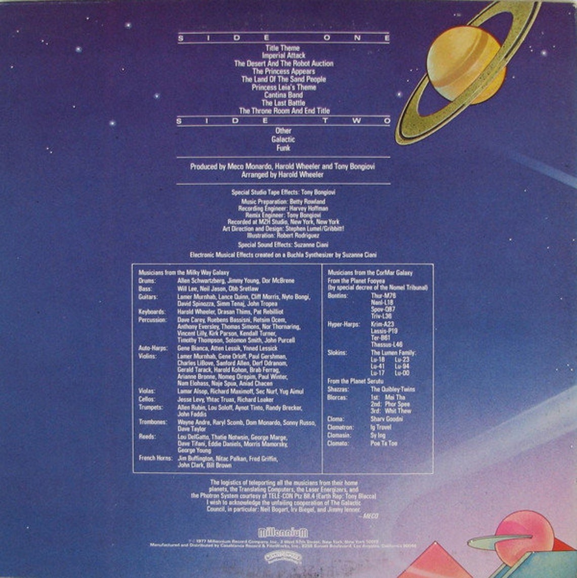 Meco Music Inspired By Star Wars and Other Galactic Funk Vinyl | Etsy