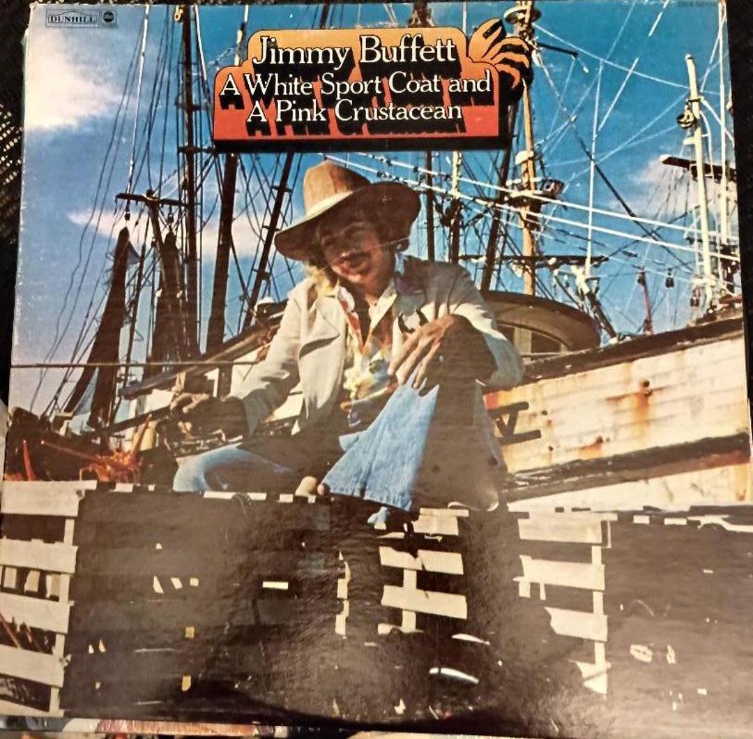 Jimmy Buffett A White Sport Coat and A Pink Crustacean Vinyl Record ...