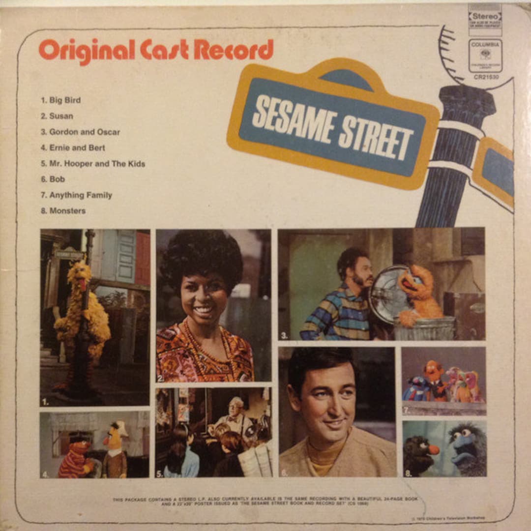 The Sesame Street Original Cast Record Vinyl Album Lp 1970 Big Bird ...