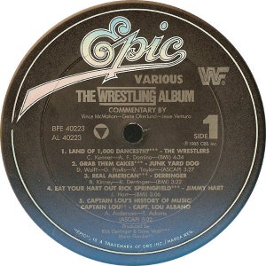 WWF WWE the Wrestling Album Vinyl Record Lp Hulk Hogan Jesse Ventura ...