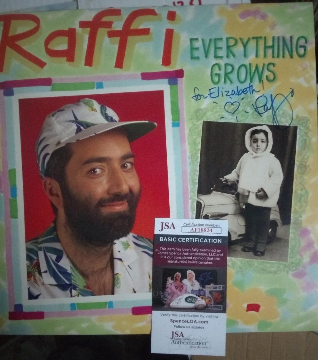 OMG! JSA Certified Signed Raffi Everything Grows Original Pressing ...