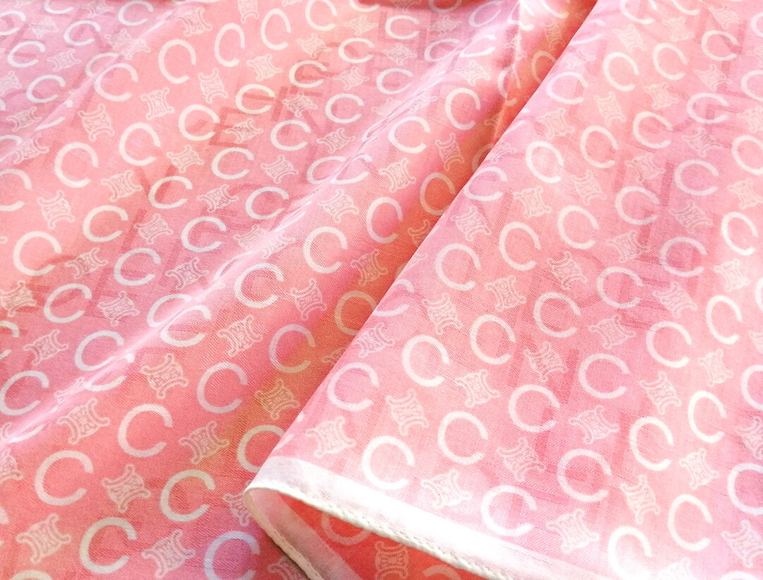 Celine Vintage Handkerchief Logo Monogram Pink 23 X - Etsy