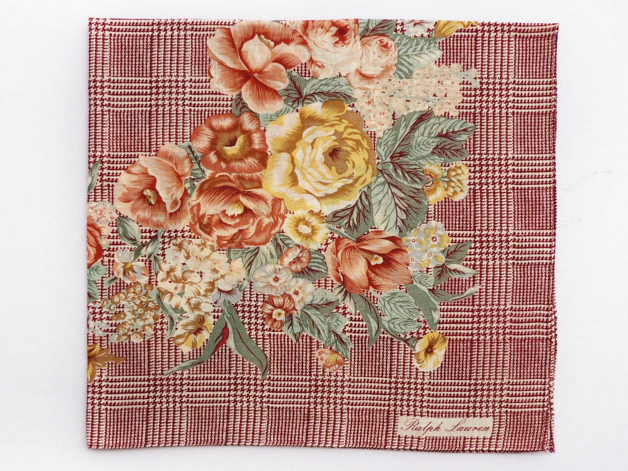 Ralph Lauren Vintage Handkerchief Women Handkerchief Floral | Etsy