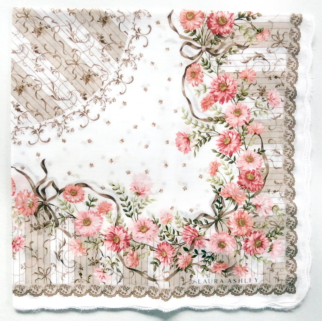Laura Ashley Vintage Handkerchief Floral 19 X 19 Inches I Free Delivery ...