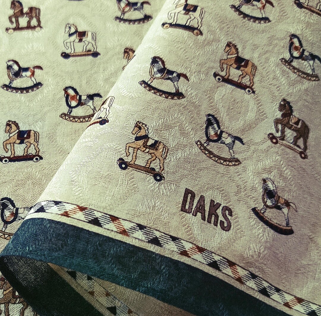 DAKS Vintage Handkerchief Rocking Horse 19 X 19 Inches I Free Delivery ...