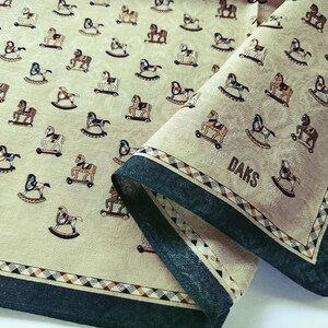 DAKS Vintage Handkerchief Rocking Horse 19 X 19 Inches I Free Delivery ...
