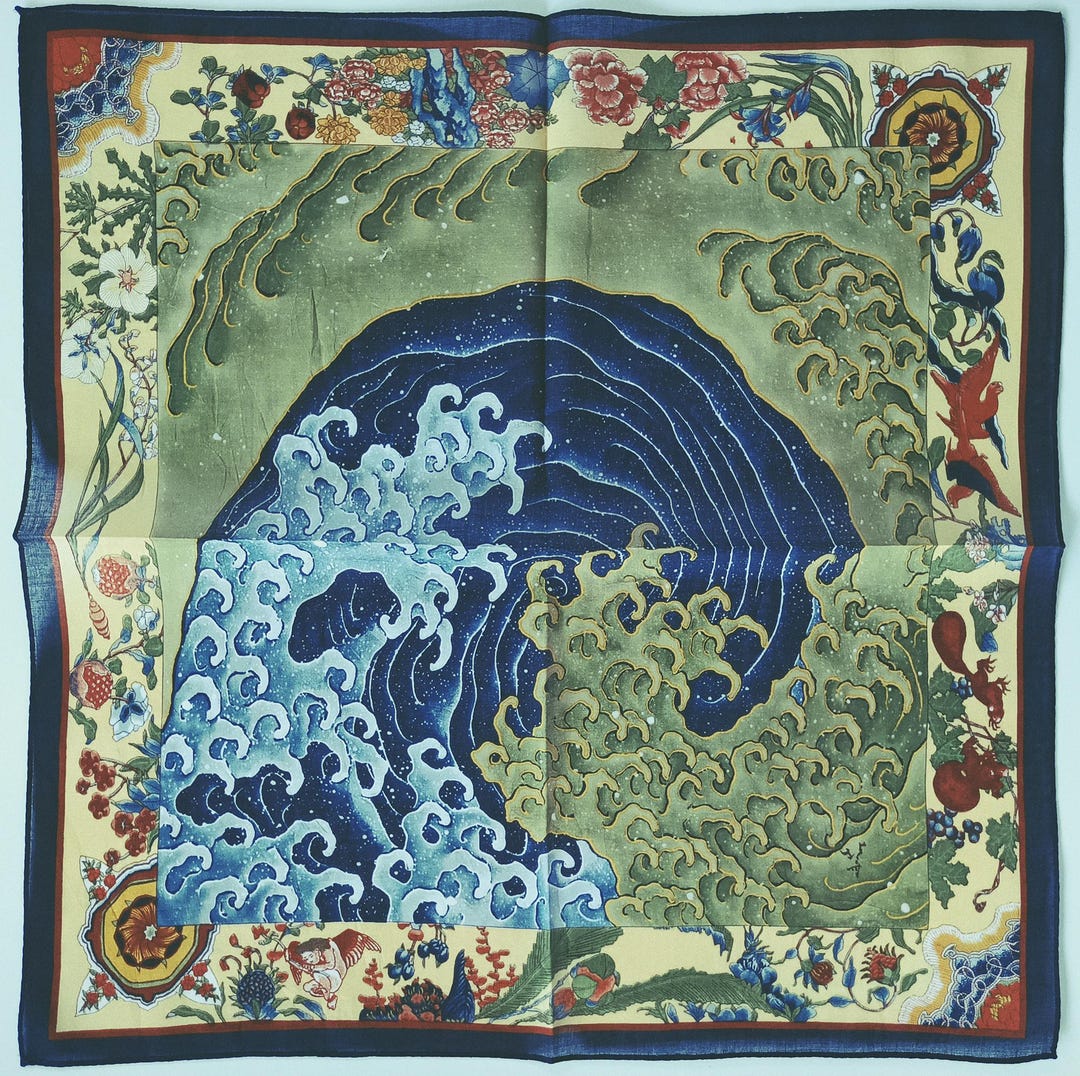 Angry Waves by Takai Kozan (1806–1883) Japanese Artist, "male Wave" and ...