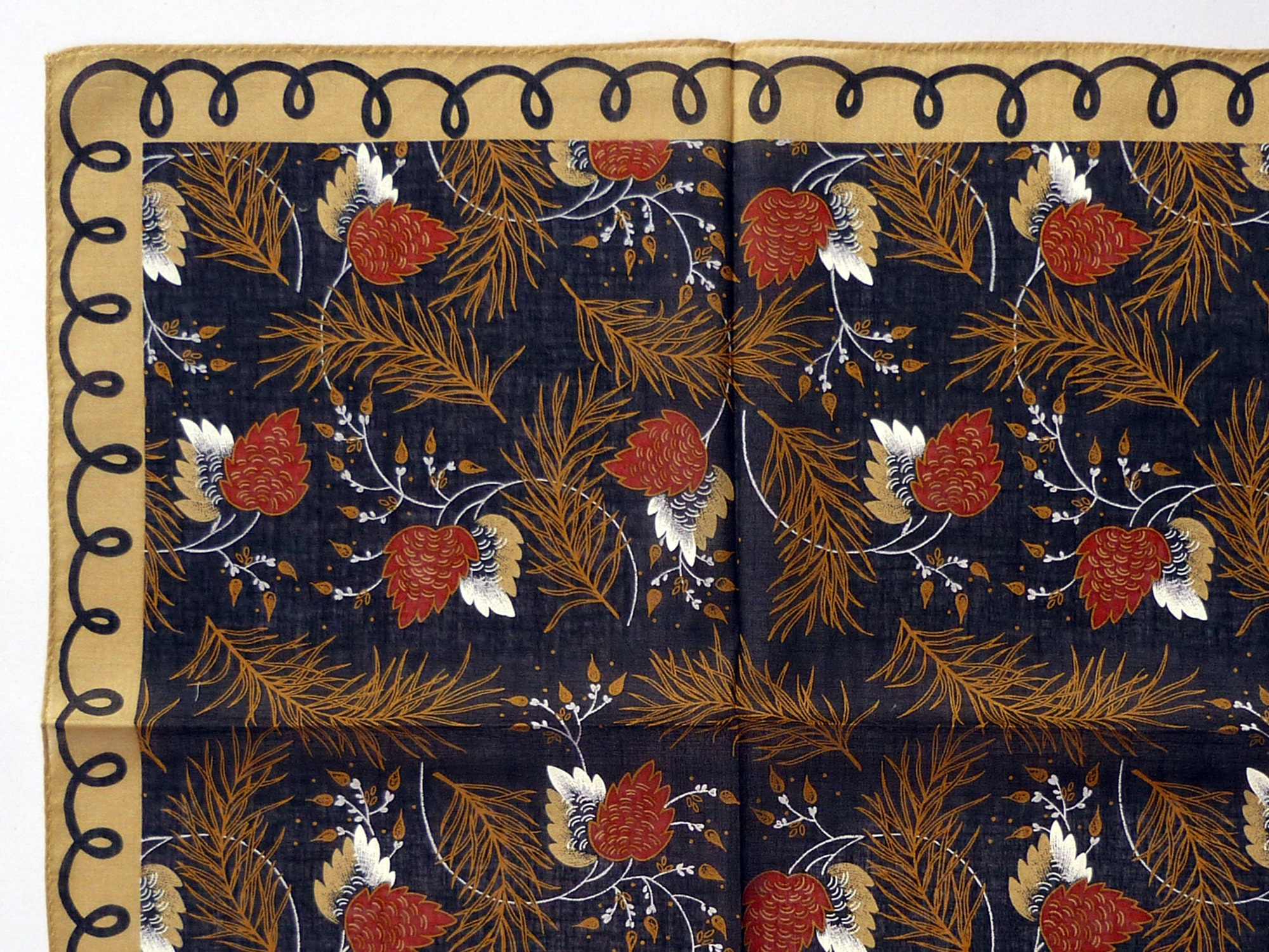 HIROKO KOSHINO Vintage Handkerchief Pine Ball Pocket Square | Etsy