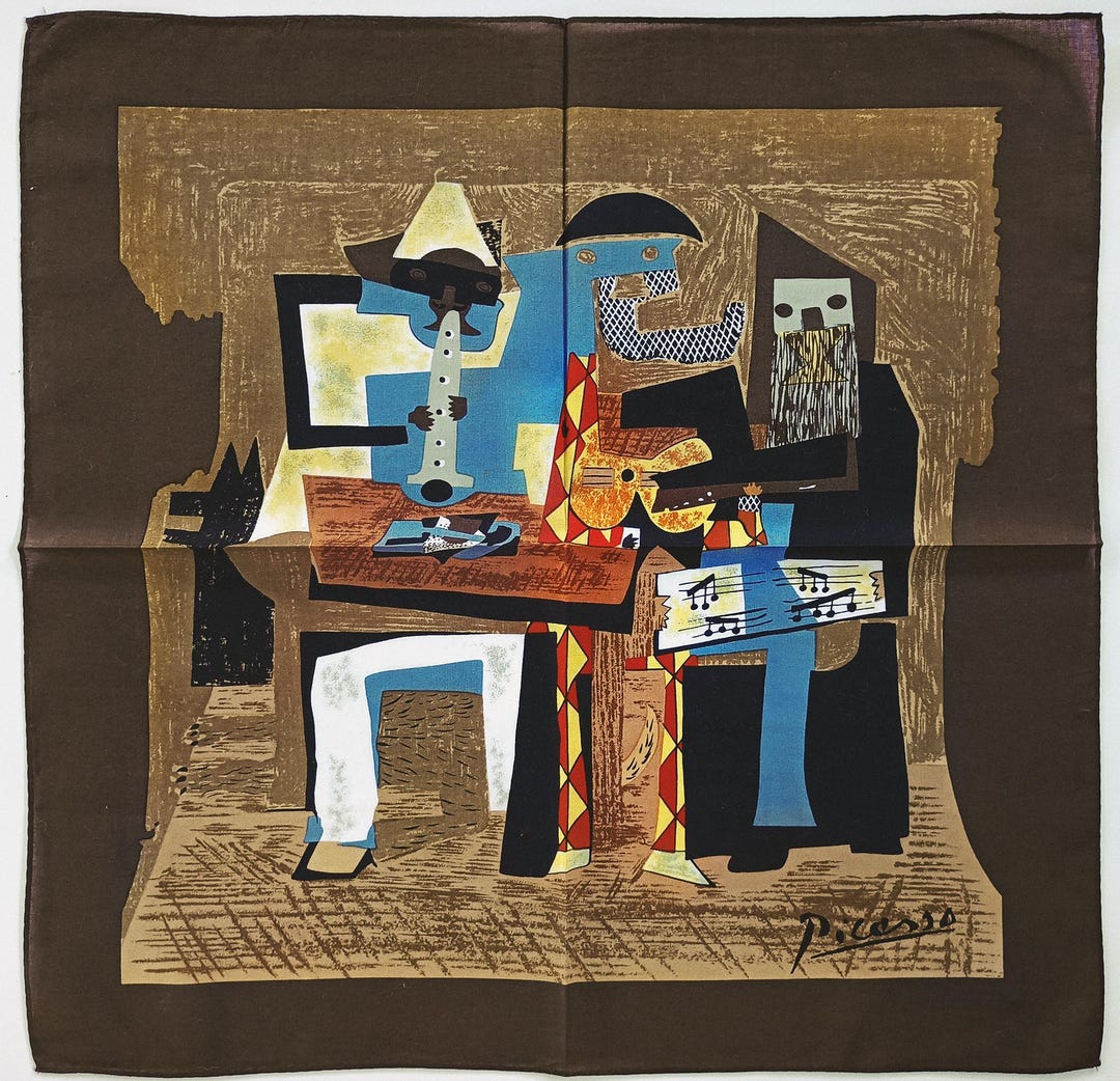 Pablo Picasso Artworks Print, Three Musicians 1921, Cubism Surrealism ...