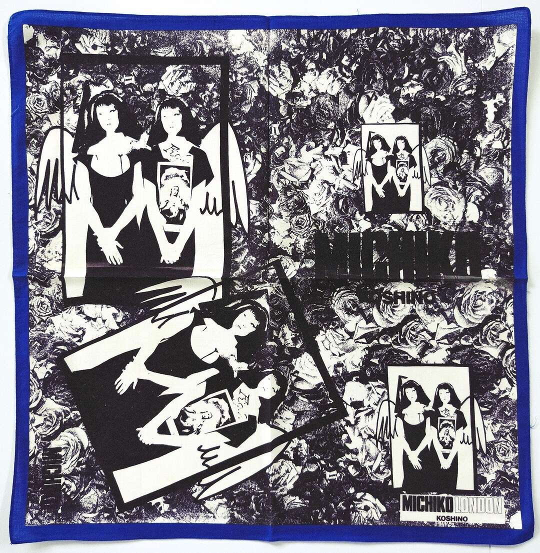 Japanese British 90s Punk Vintage Handkerchief 19 X 19 Inches I Free ...