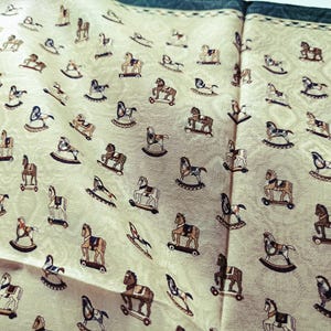 DAKS Vintage Handkerchief Rocking Horse 19 X 19 Inches I Free Delivery ...