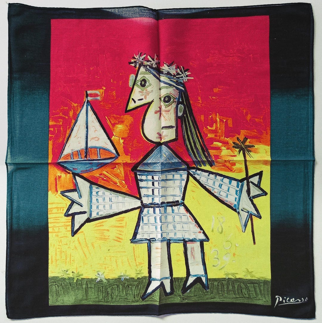 Pablo Picasso Artworks Print, Niña Con Barco 1961, Girl With Boat ...