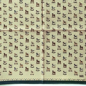 DAKS Vintage Handkerchief Rocking Horse 19 X 19 Inches I Free Delivery ...