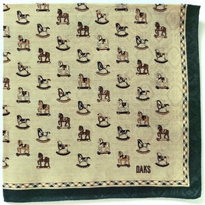 DAKS Vintage Handkerchief Rocking Horse 19 X 19 Inches I Free Delivery ...