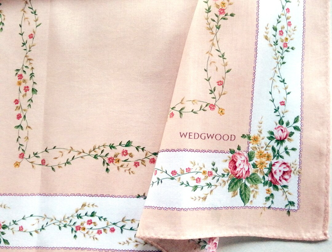 WEDGWOOD Vintage Handkerchief 19 X 19 I Free - Etsy