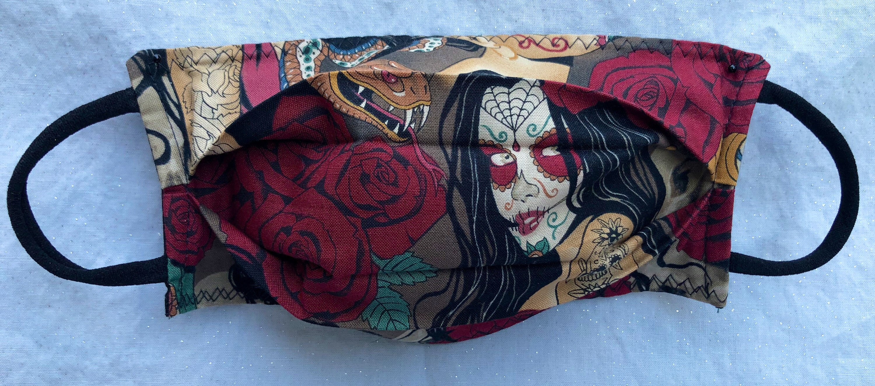 Face Mask Day of the Dead Print Comfortable Washable Cotton | Etsy