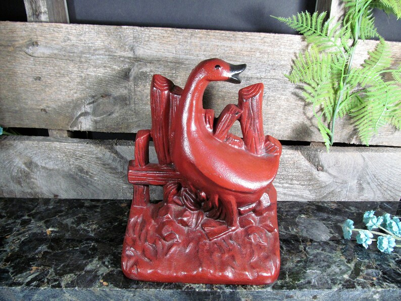 Goose or Duck Door Stop Heavy Cast Iron Vintage Country & | Etsy
