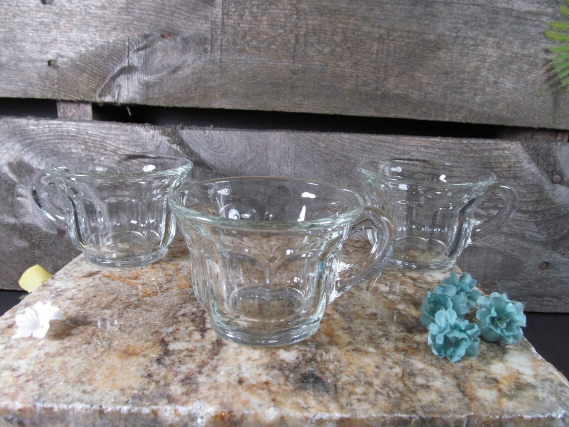 Clear Glass, Set of 3 Snack Set, Tea Cups, Juice Cups, Serving Glasses ...