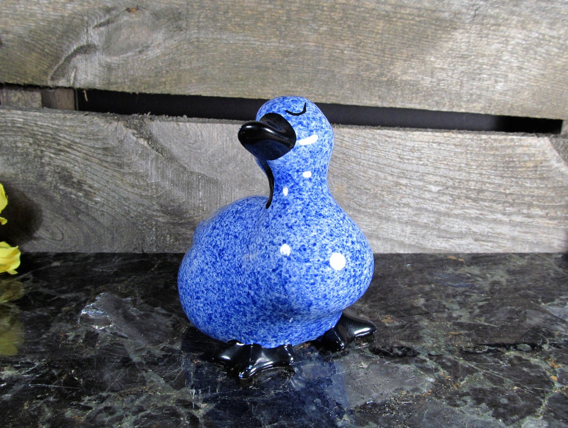 Vintage Blue Delph Porcelain Duck Figurine Country Home - Etsy