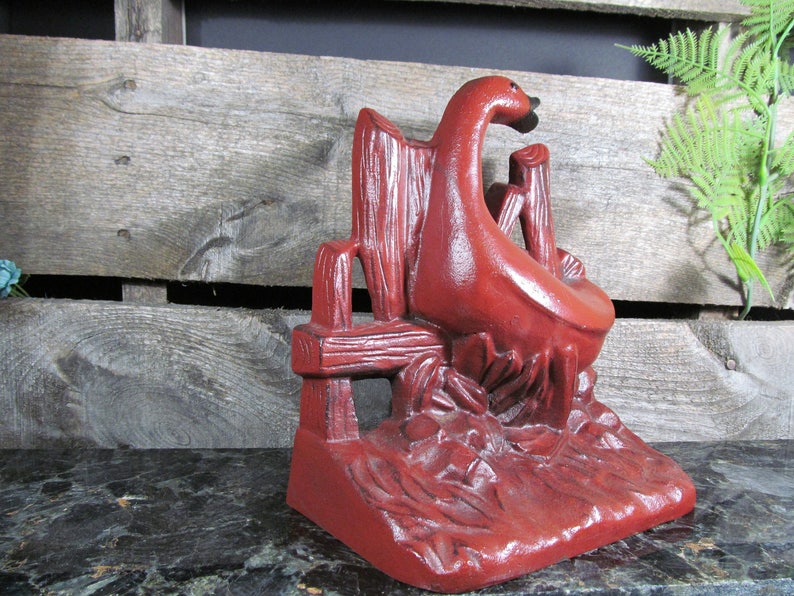 Goose or Duck Door Stop Heavy Cast Iron Vintage Country & | Etsy