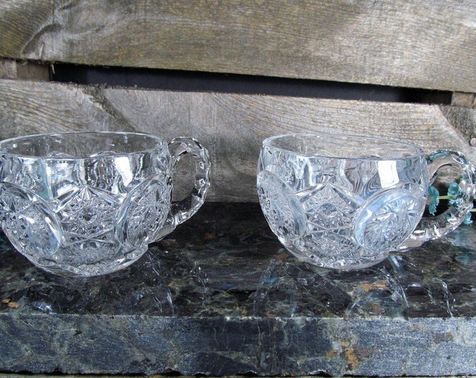 Elegant Hobstar Pattern Large Punch Cups Parfait or Drinking - Etsy