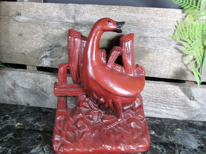 Goose or Duck Door Stop Heavy Cast Iron Vintage Country & | Etsy