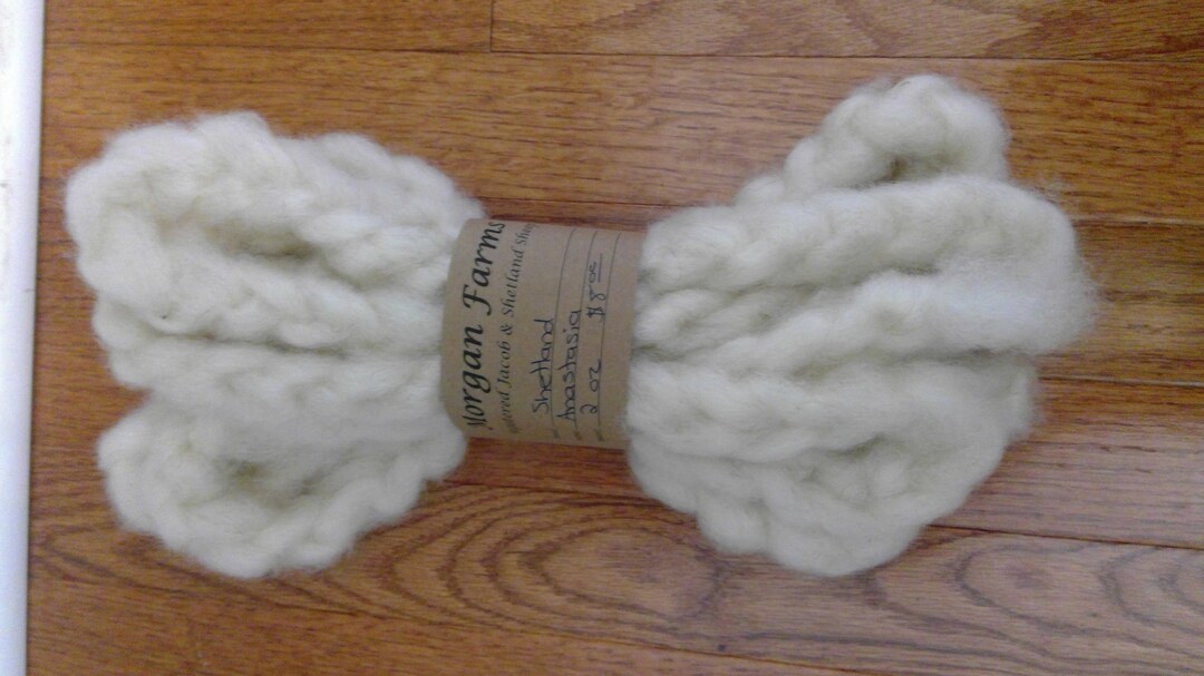 Shetland Wool Roving White 2 Oz - Etsy