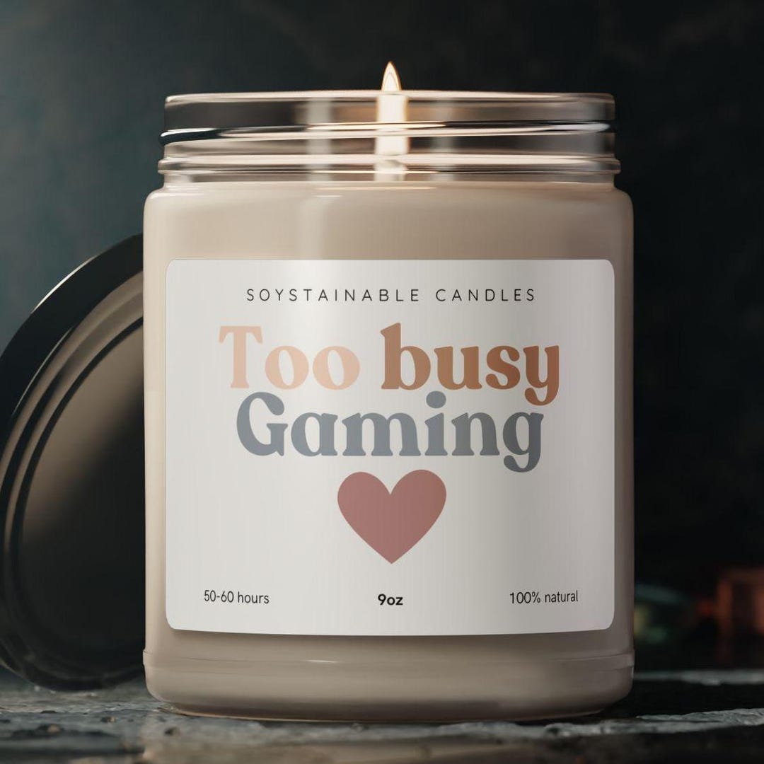 Gamer Candle, Fragrant Candle for Gamers, Video Game Lover Gift, Hand ...