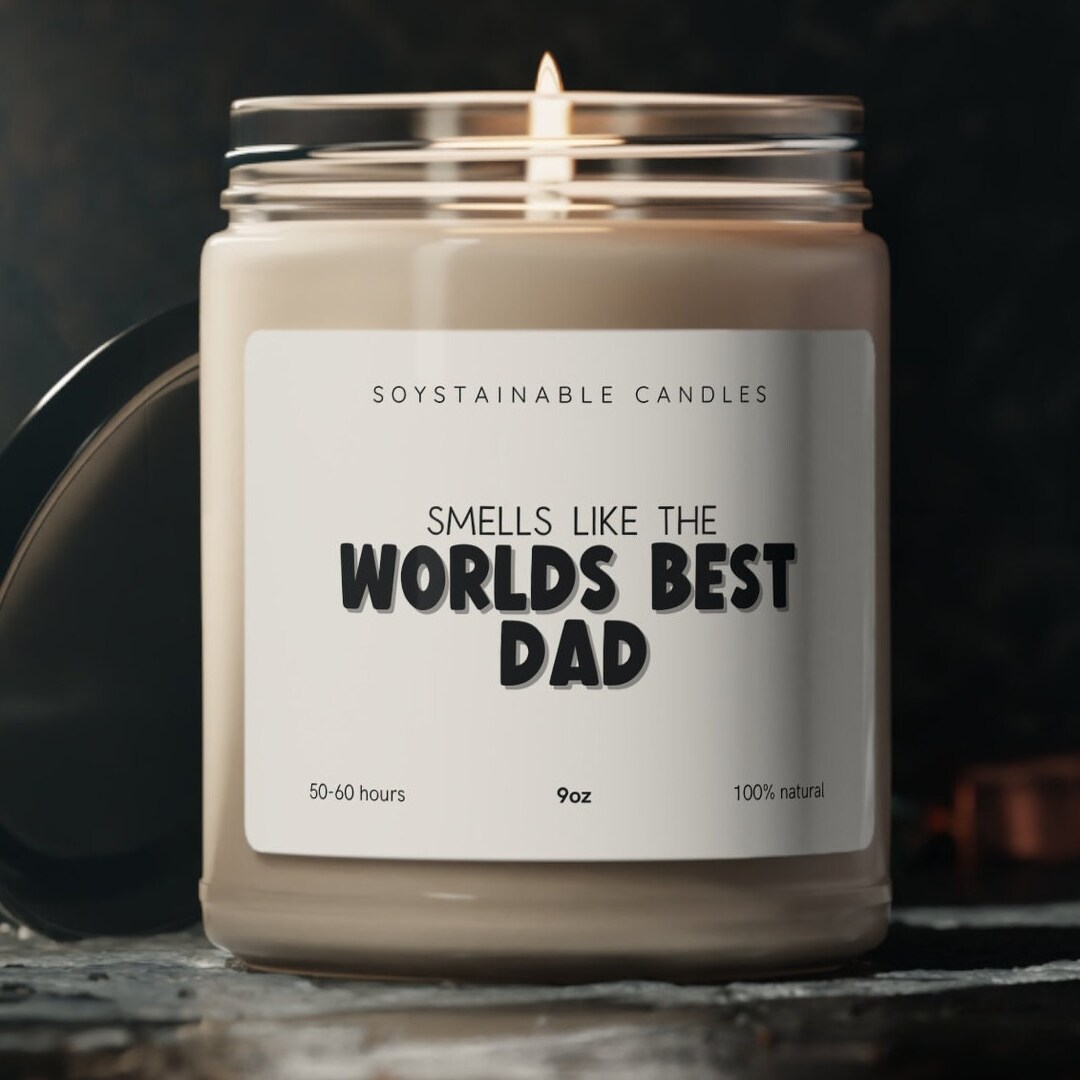 World's Best Dad Candle, Thoughtful Father Gift, Scented Soy Candle ...