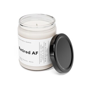 Retired AF Candle | Goodbye Tension, Hello Pension | Funny Retirement ...