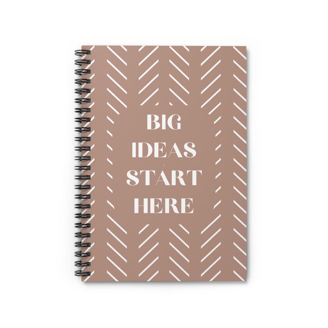 Motivational Spiral Notebook - Big Ideas Start Here, Journal for ...