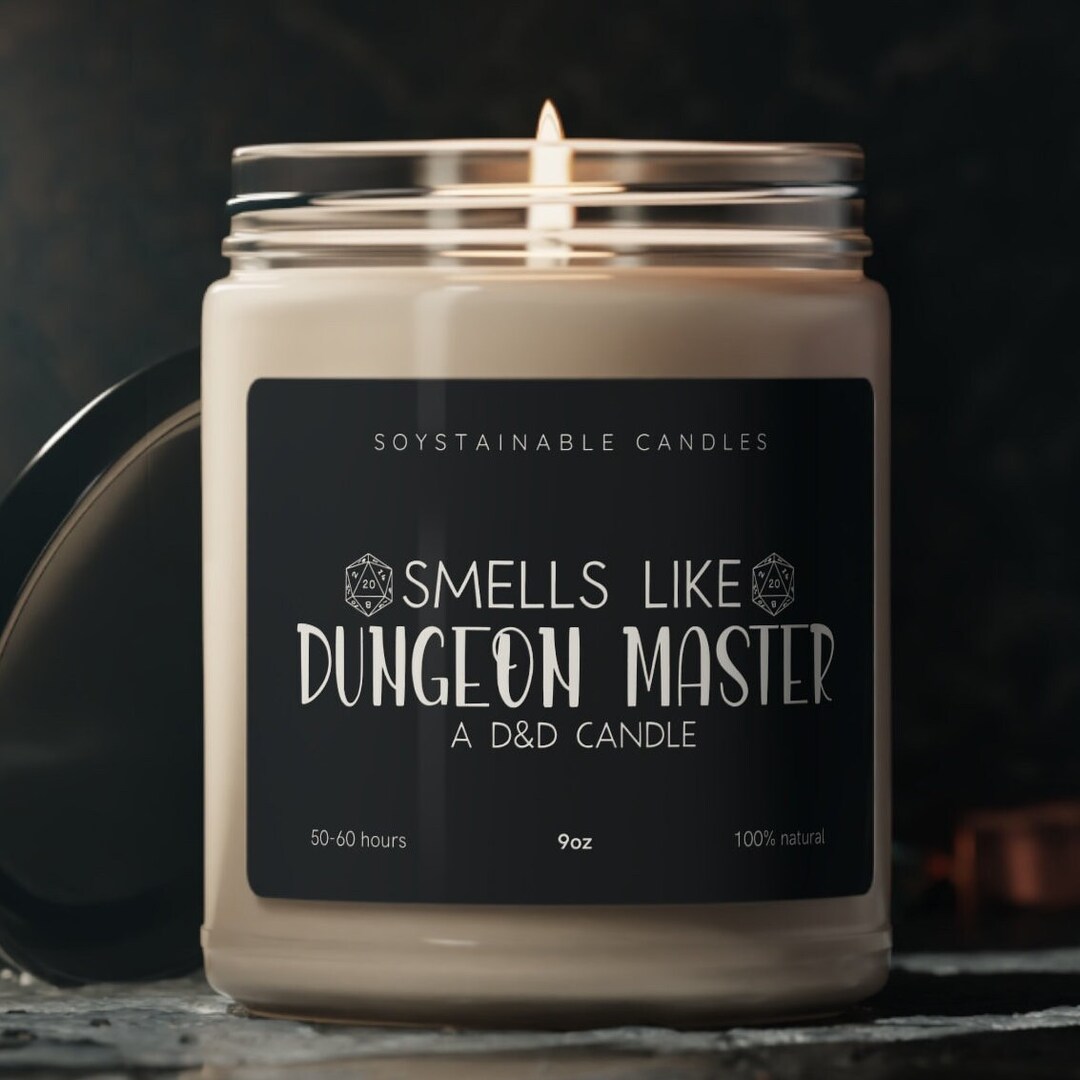 Smells Like Dungeon Master D&D Soy Candle - 9oz Natural Long-lasting ...