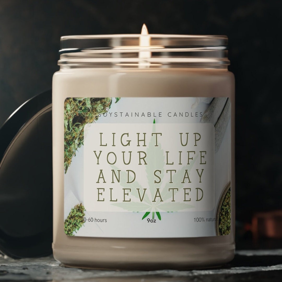 Light up Your Life and Stay Elevated Candle - 9oz Natural Soy Candle ...