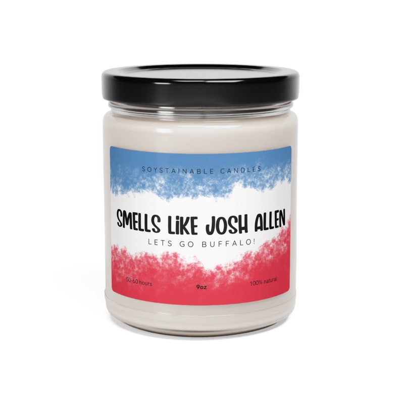Smells Like Josh Allen Candle Buffalo Bills Fan Gift Scented Soy Candle ...
