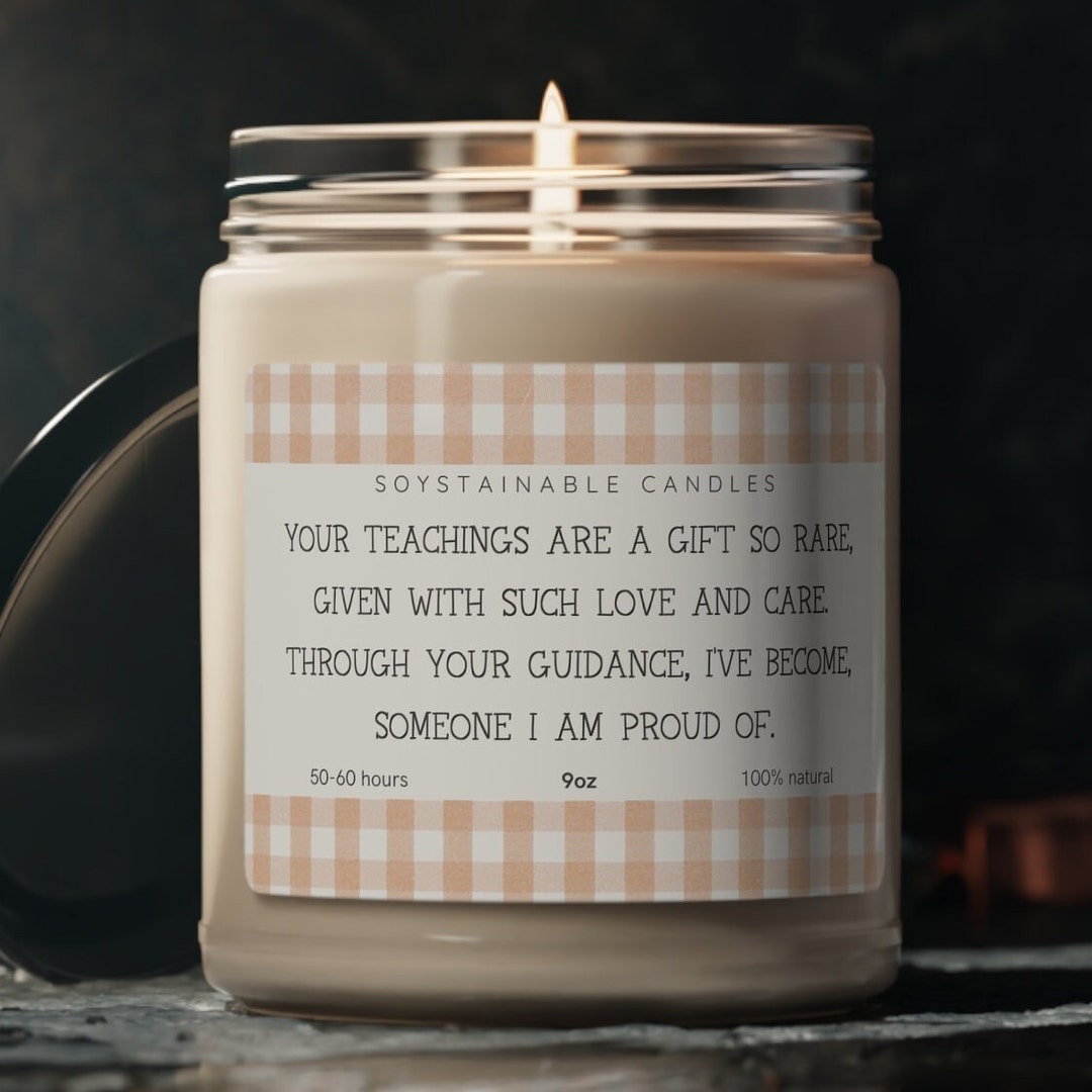 Teacher Appreciation Candle, Thank You Gift for Teachers, Inspirational ...