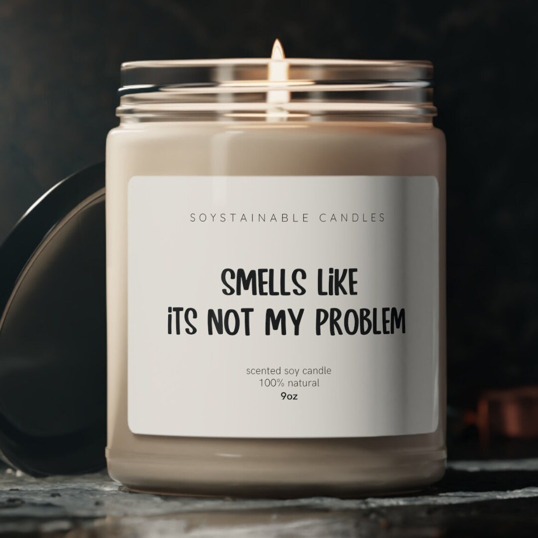 Funny Candle, Smells Like It's Not My Problem, Soy Candle, Scented ...