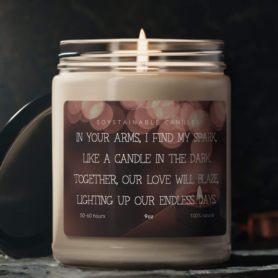 Romantic Love Candle Inspirational Quote Scented Soy Candle Long ...
