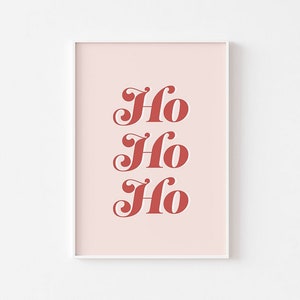 Ho Ho Ho Printable Christmas Sign | Printable Holiday Wall Art - Etsy
