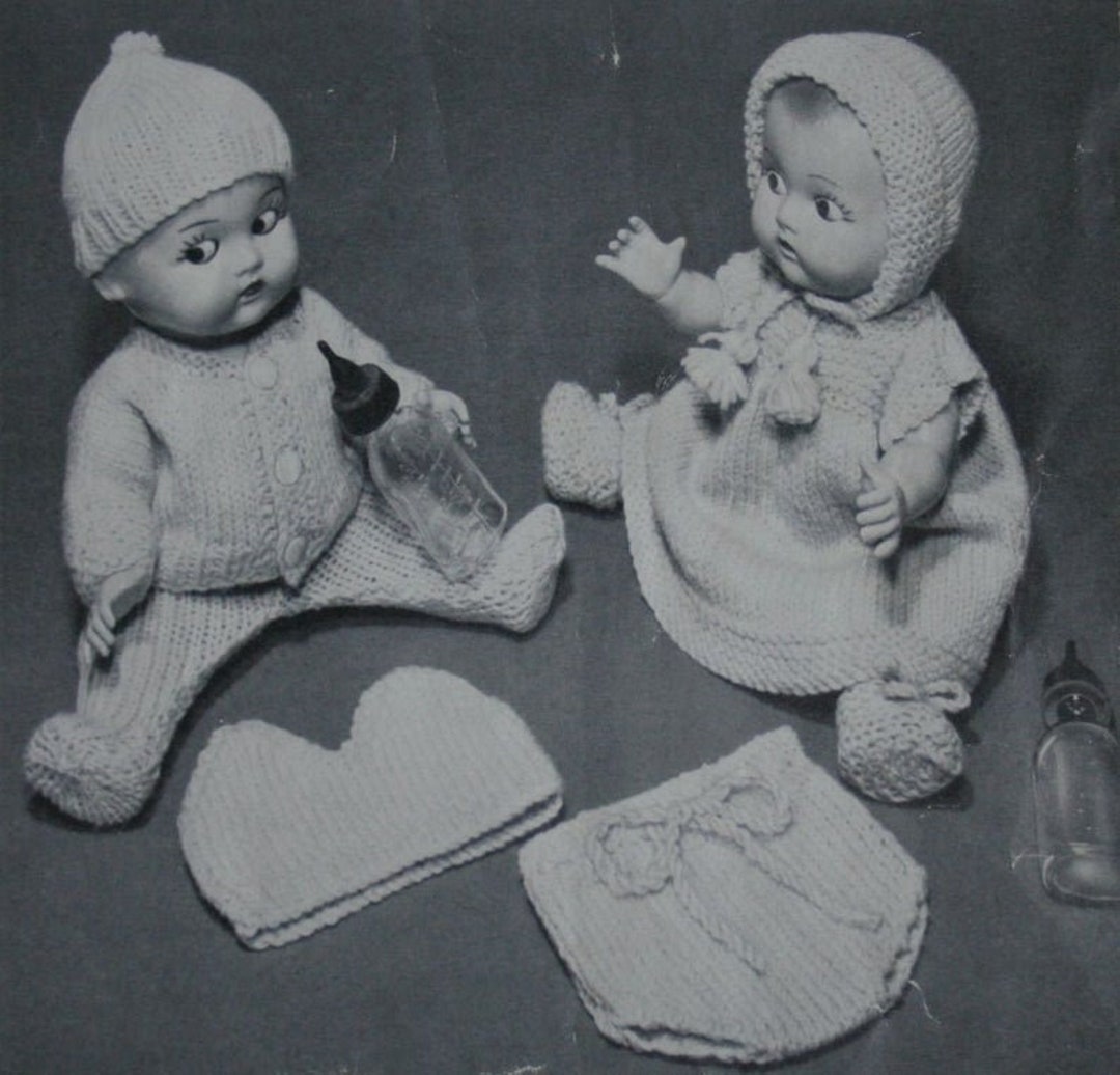 Pdf Knit Doll Clothes Boy Girl Baby Dolls 11 Inch Instant Download ...