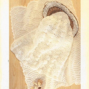 Vintage Knit Pattern Set of 2 Baby Pram Covers Shawls Blankets Instant ...