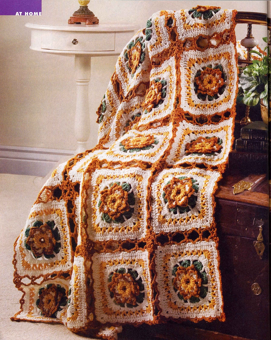 Crochet Beautiful Autumn Lace Afghan Instant Download Crochet Pattern ...