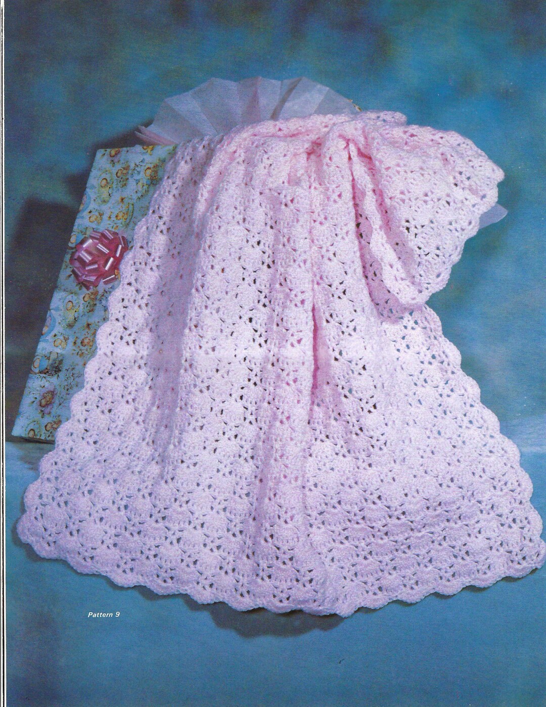 Vintage Crochet Baby Sea Shell Afghan Blanket Instant Download Crochet ...