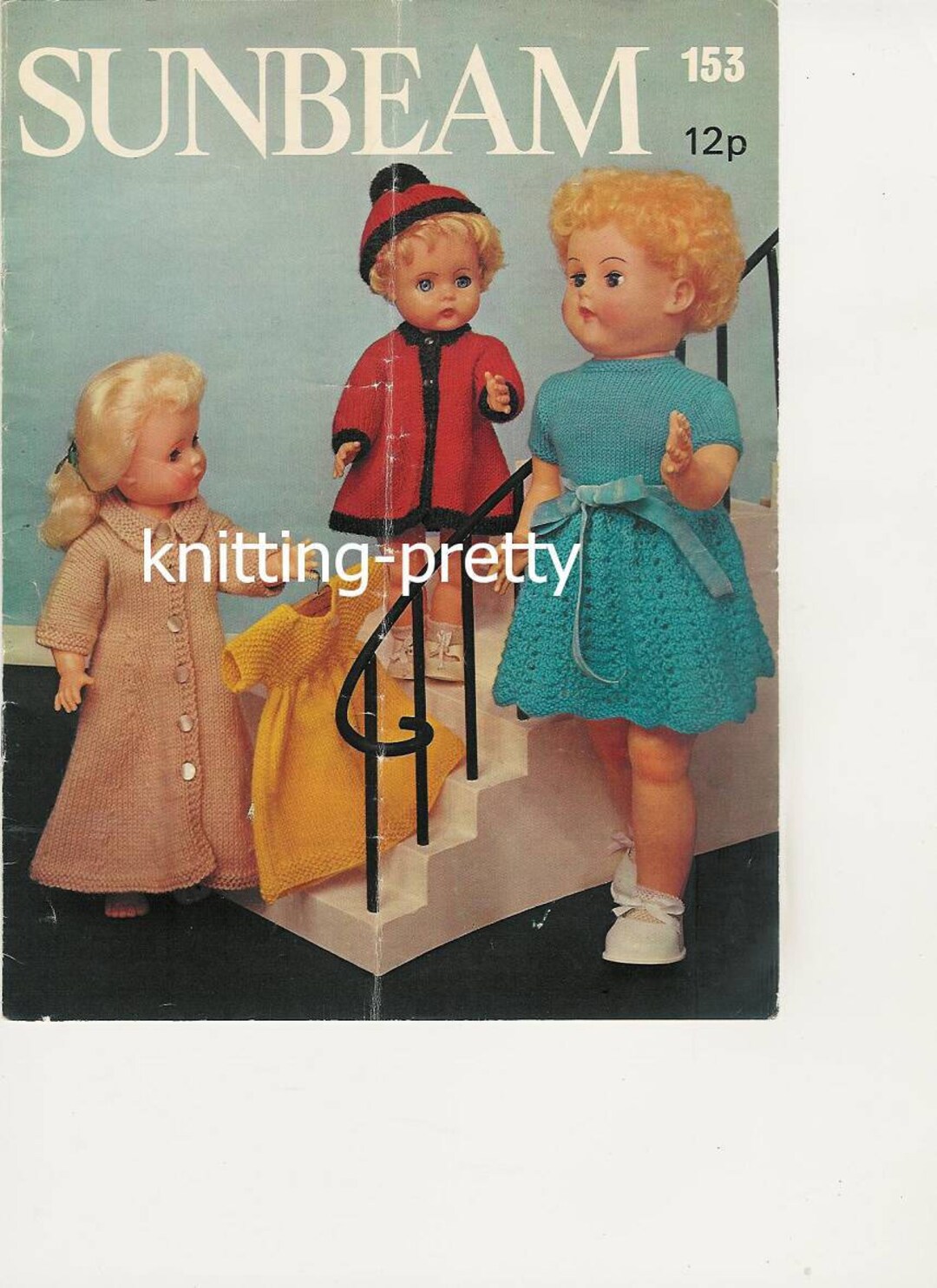 Vintage Sunbeam Knit Pattern Doll Clothes Outfits for 16 to 22 Inch ...