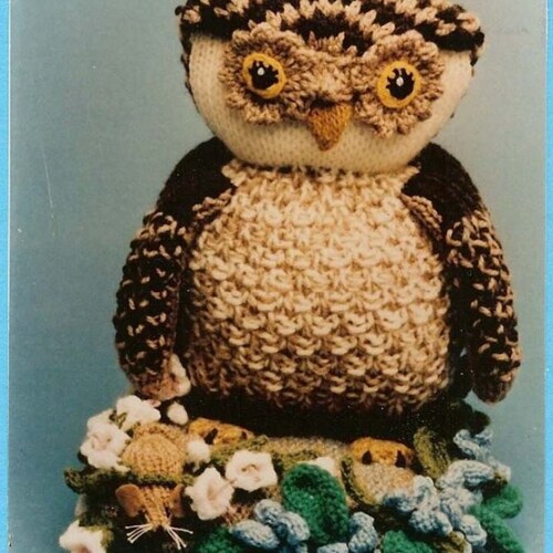 Owl Scarf Knit Pattern | Etsy