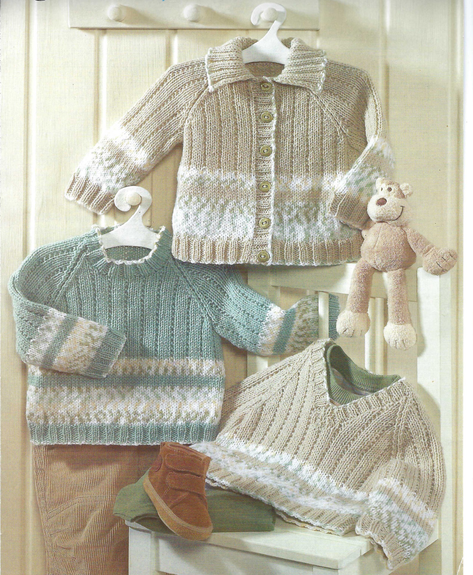 Pattern Fair Isle Baby Sweaters Cardigan Raglan Instant - Etsy