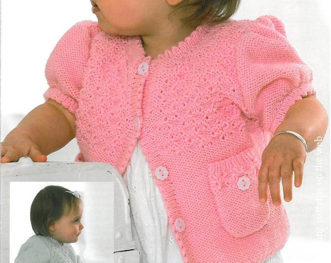 PDF Knit Pattern Newborn Plus Baby Cardigan to Knit DK Yarn - Etsy